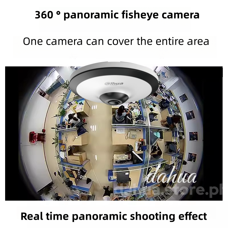 Dahua 360° 5MP HDCVI IR-Fisheye Camera With Audio CCTV Panoramic ...