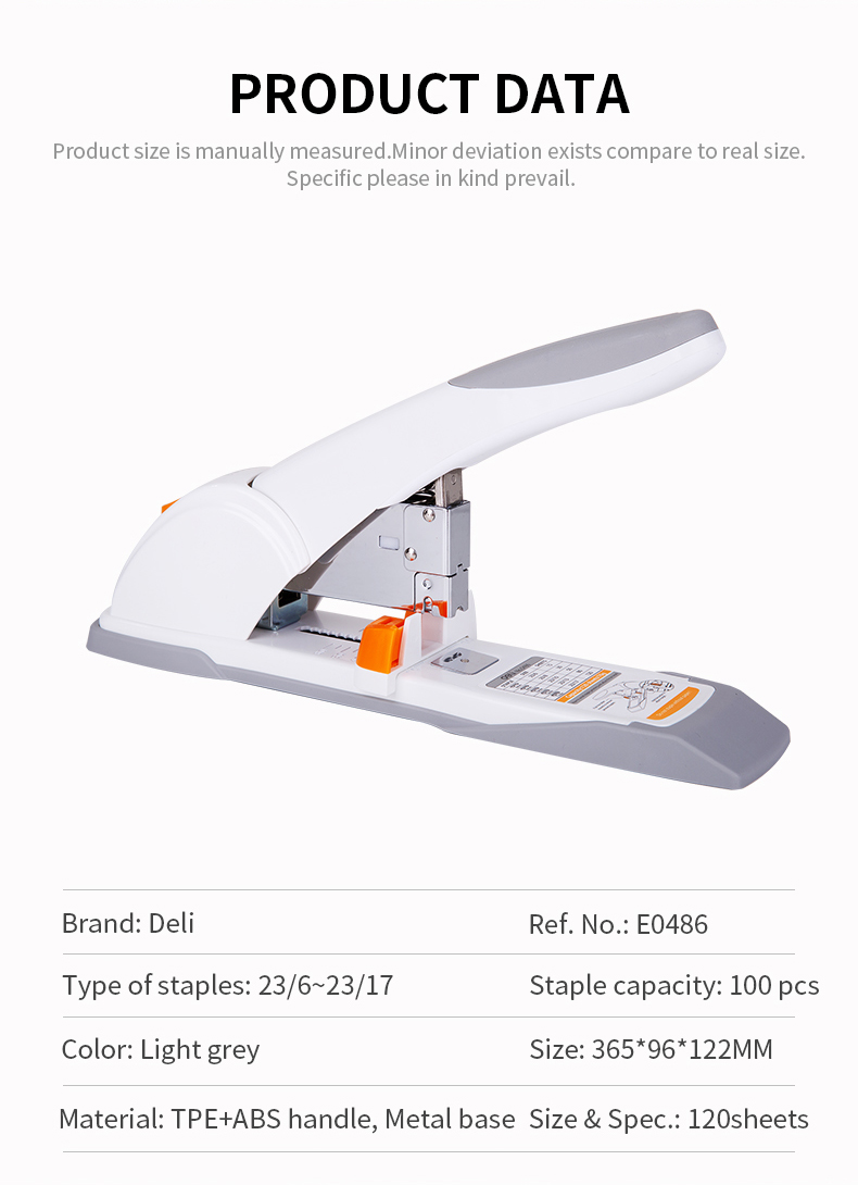 Deli Office Supplies Heavy Duty Stapler Stapling Machine Large Stapler ...