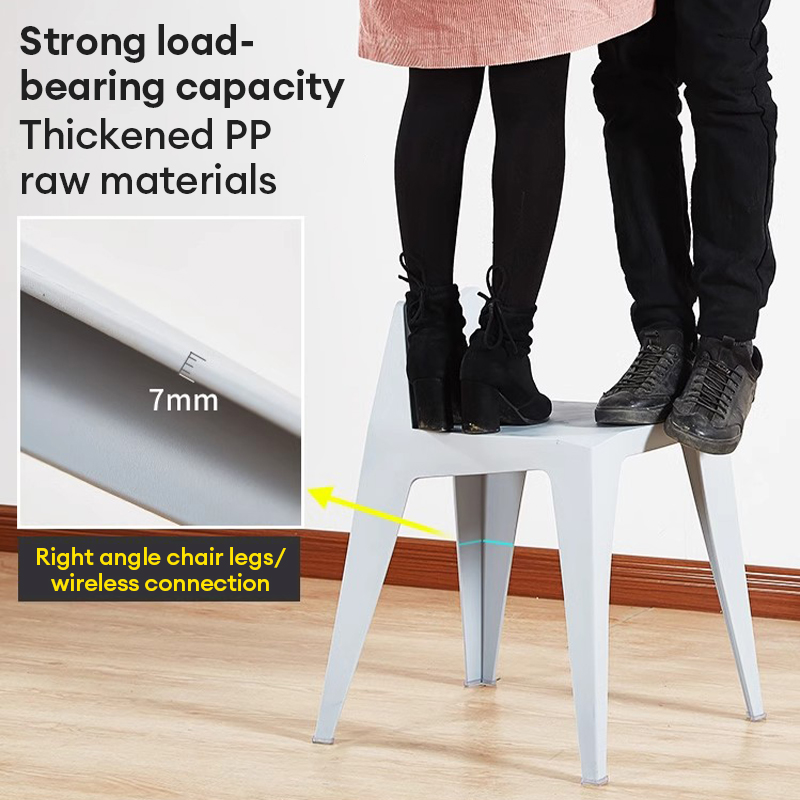 Nordic Chair Plastic Chair Stackable Stools Dining Chairs With Backrest (45cm*47cm*61cm ...