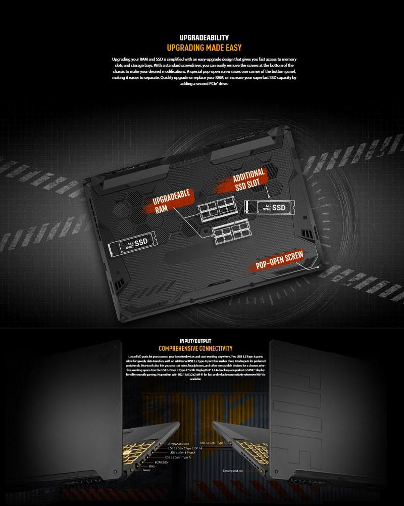 ASUS FA506NF-HN005W TUF Gaming A15 AMD Ryzen 5 /8GB DDR5/512GB/RTX 2050 ...