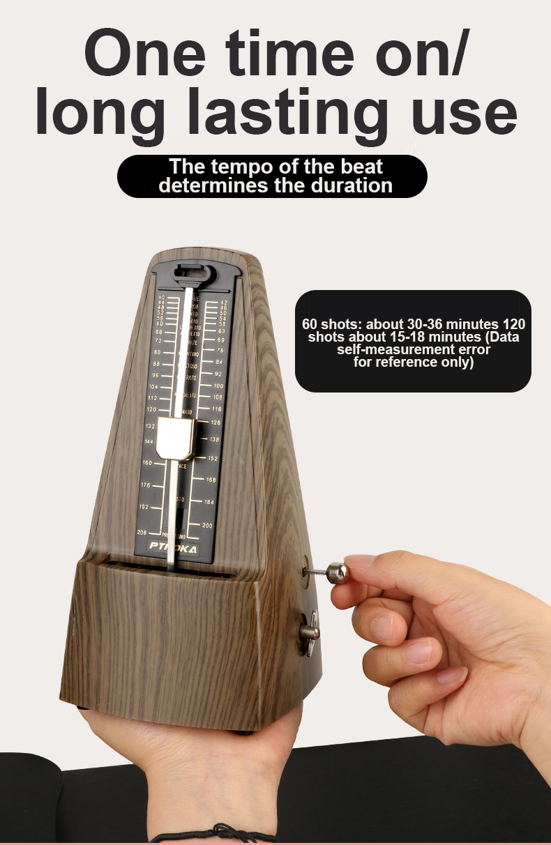 BANSID Classical Mechanical Metronome 5 Rhythm Patterns for Piano Guitar Violin Music Accessory ...