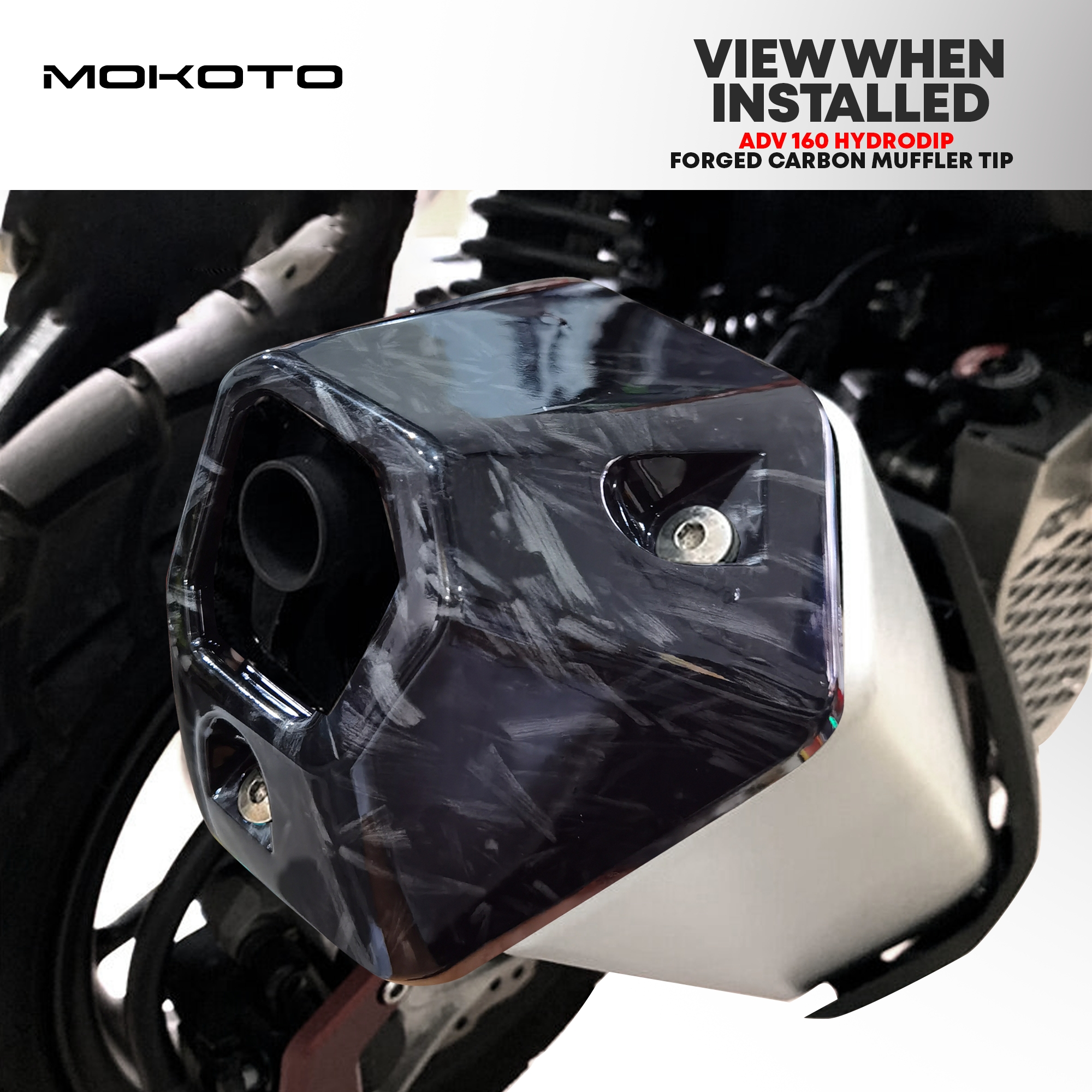 ADV 160 MUFFLER TIP COVER CARBON / FORGED CARBON EXHAUST TIP COVER FOR ...
