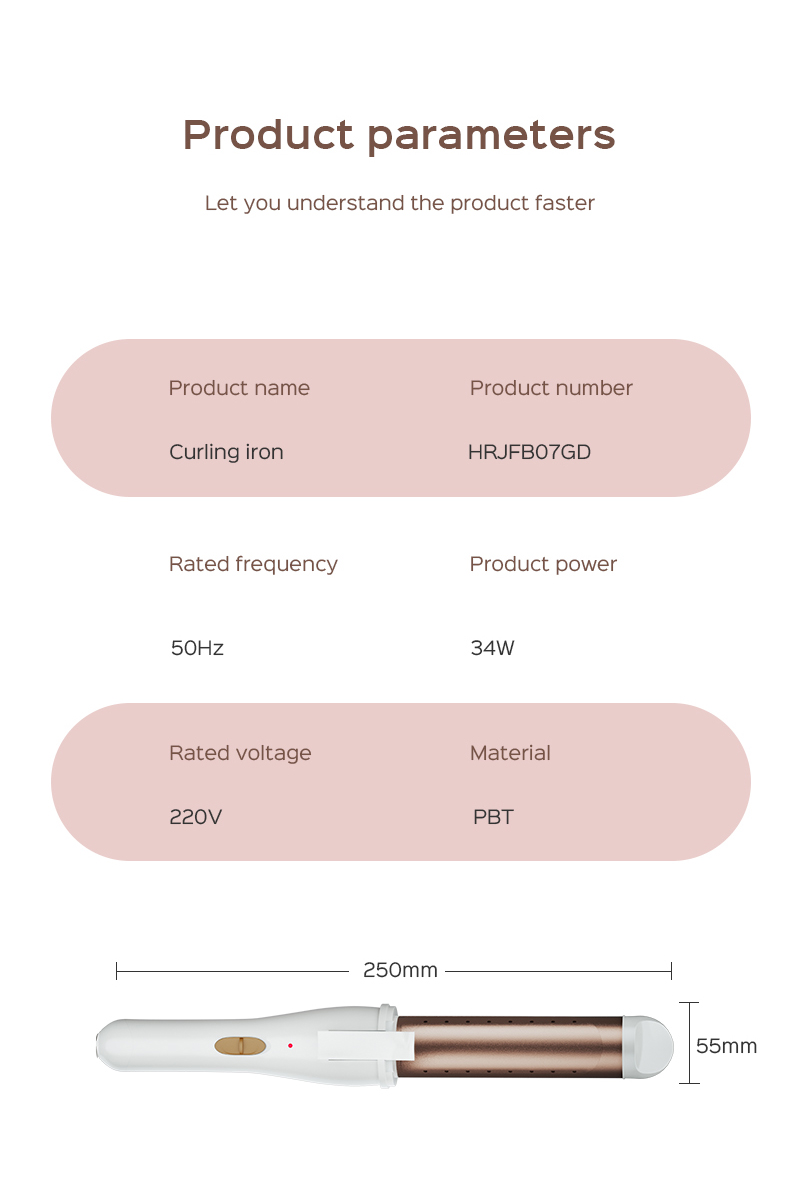 HAN RIVER Hair Straightener 20s Heating Hair Straightener Curling Iron ...