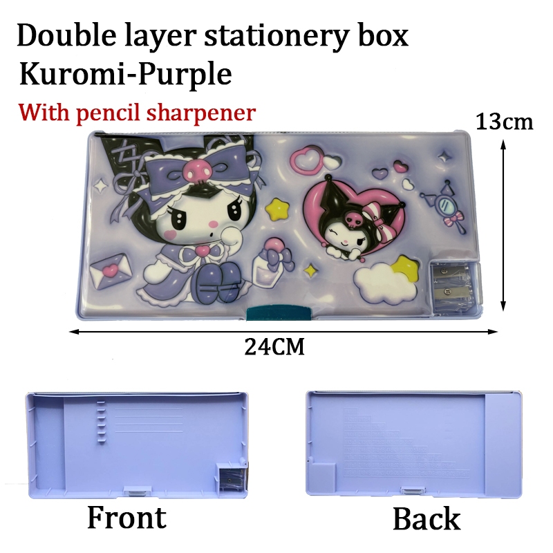 METECH Sanrio Double Sided Opening Magnetic Pencil Case with sharpener ...
