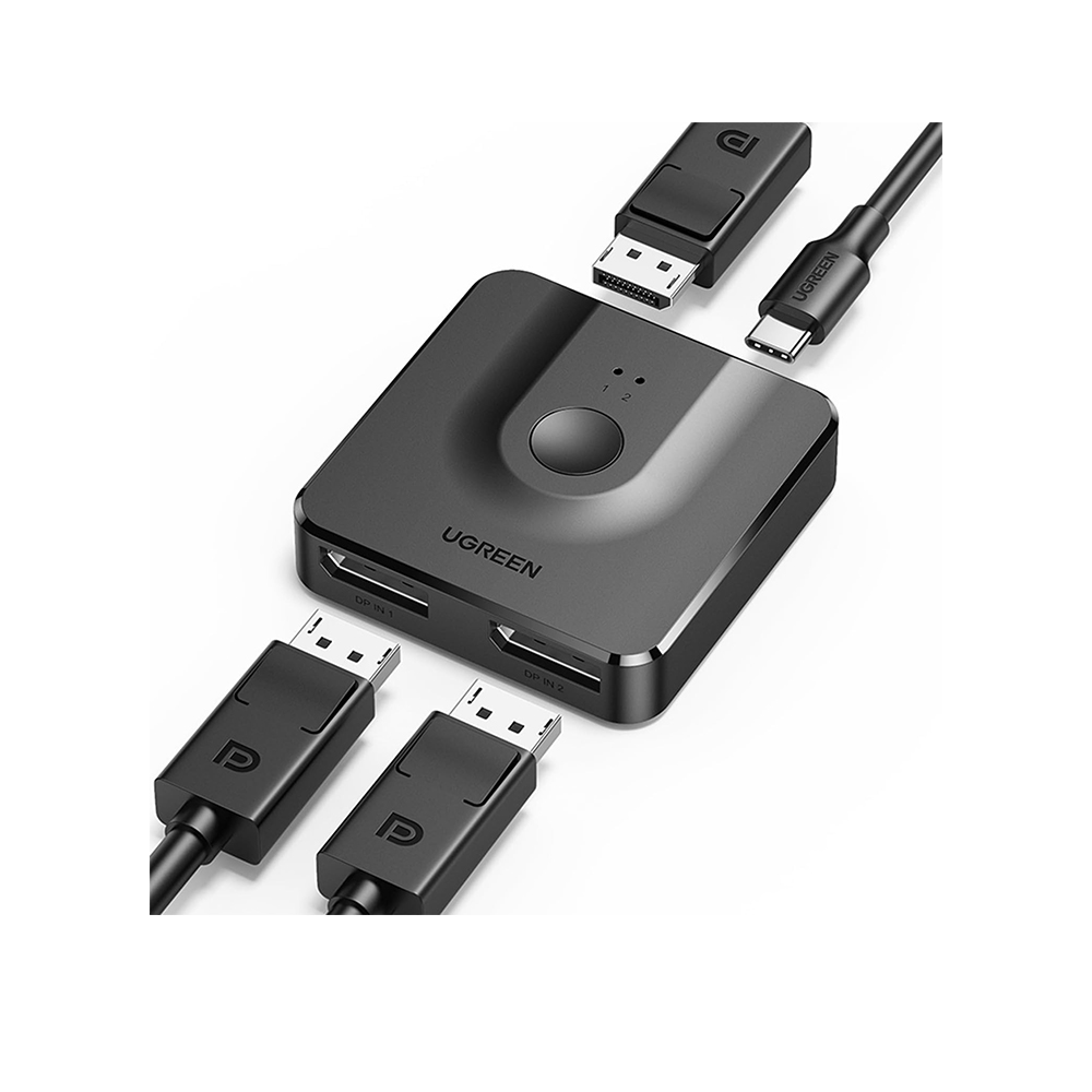 UGREEN 2-in-1 Display Port Bidirectional Signal Splitter Switch w/ USB ...