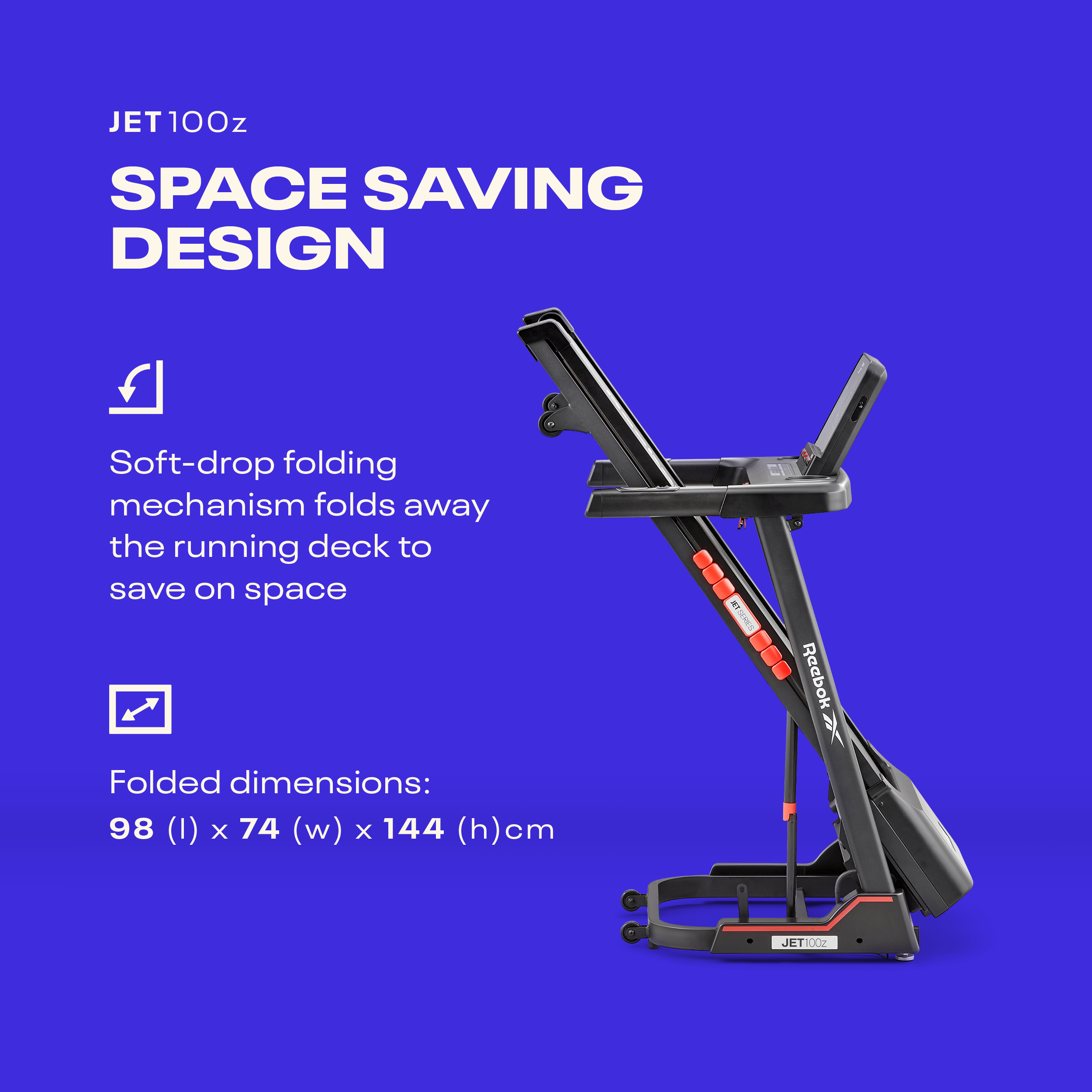 Reebok – JET 100Z TREADMILL(RVJF-10021Z),(Fitness Equipment),(Cardio ...