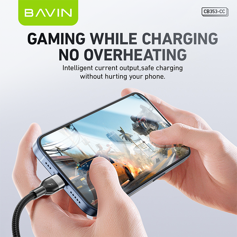 BAVIN CB353 60W 30W 18W 12W Fast Charging Data Cable 1 Meter Nylon ...