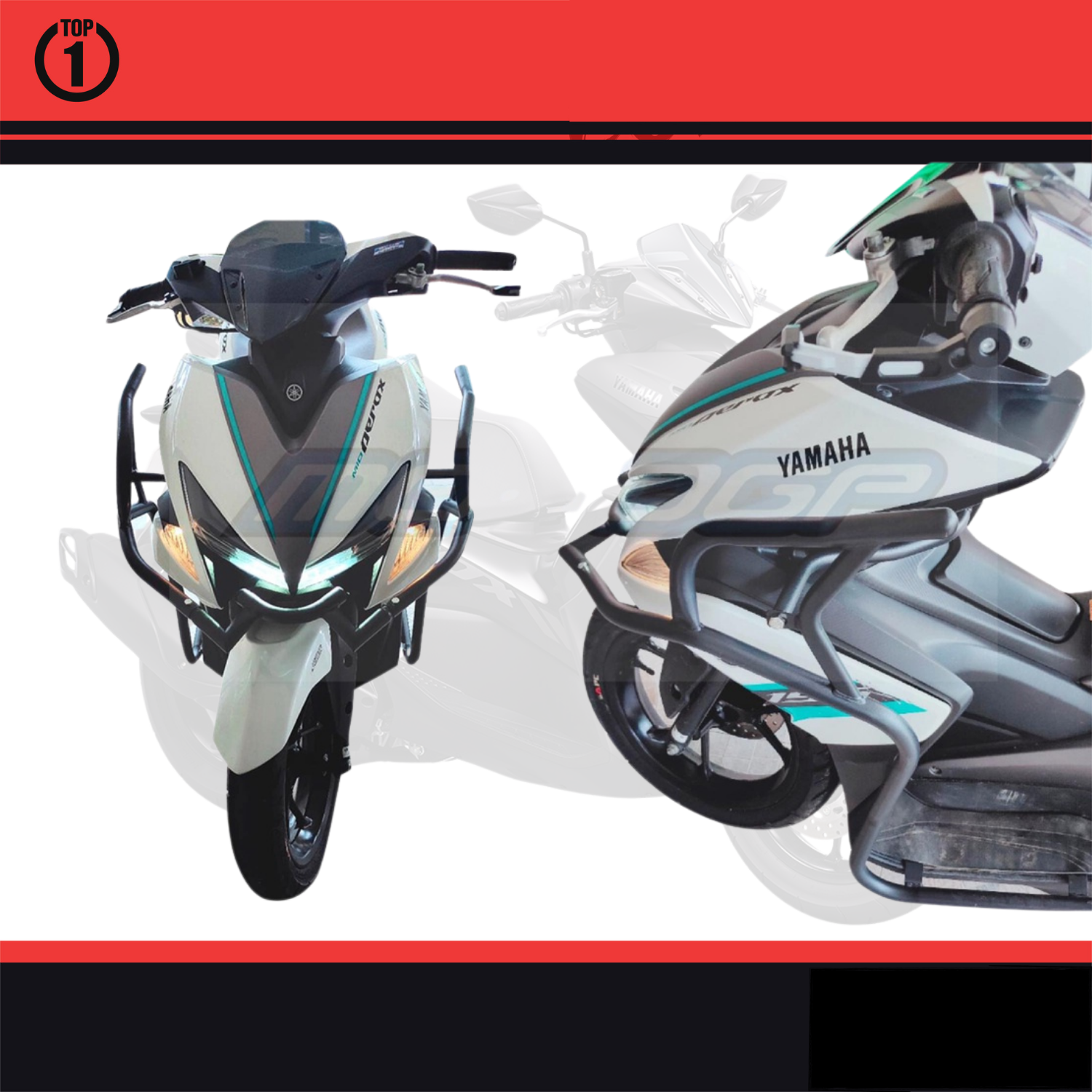 Top1 Motors 1 set Alloy Crash Guard Aerox v1 Pure Stainless Bumper ...