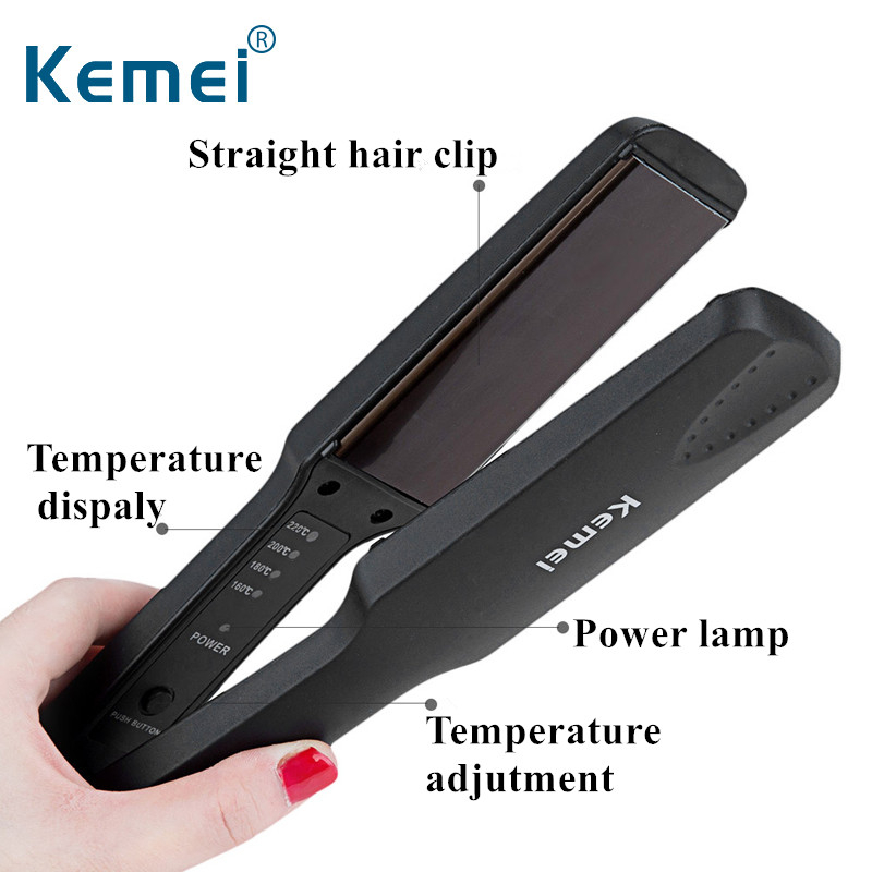 Kemei Professional Electric Splint Temperature Adjustment Hair Straightener KM-329 | Shopee ...