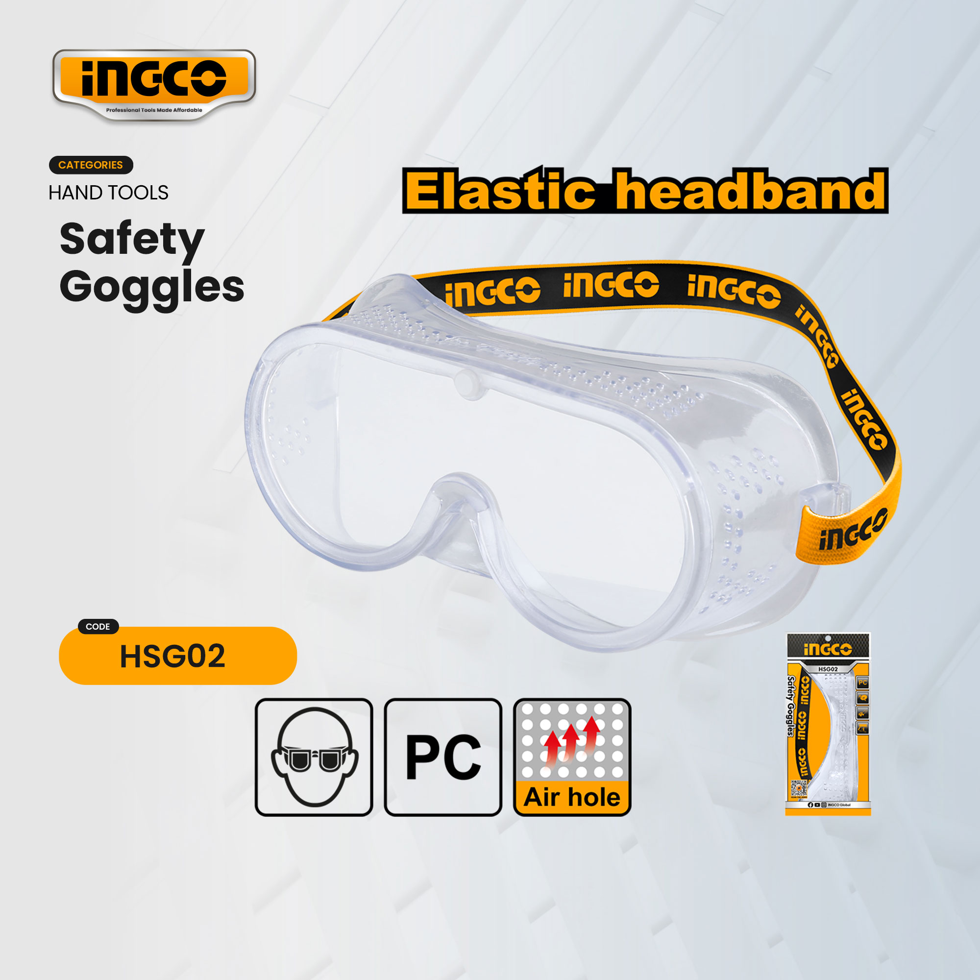 Ingco Safety Goggles Eye Protection Shield HSG02 IHT | Shopee Philippines