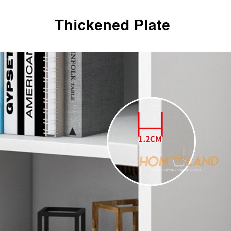 3/4/5/6 Tier Bookshelf Bookcase Display Rack White Utility Shelf ...