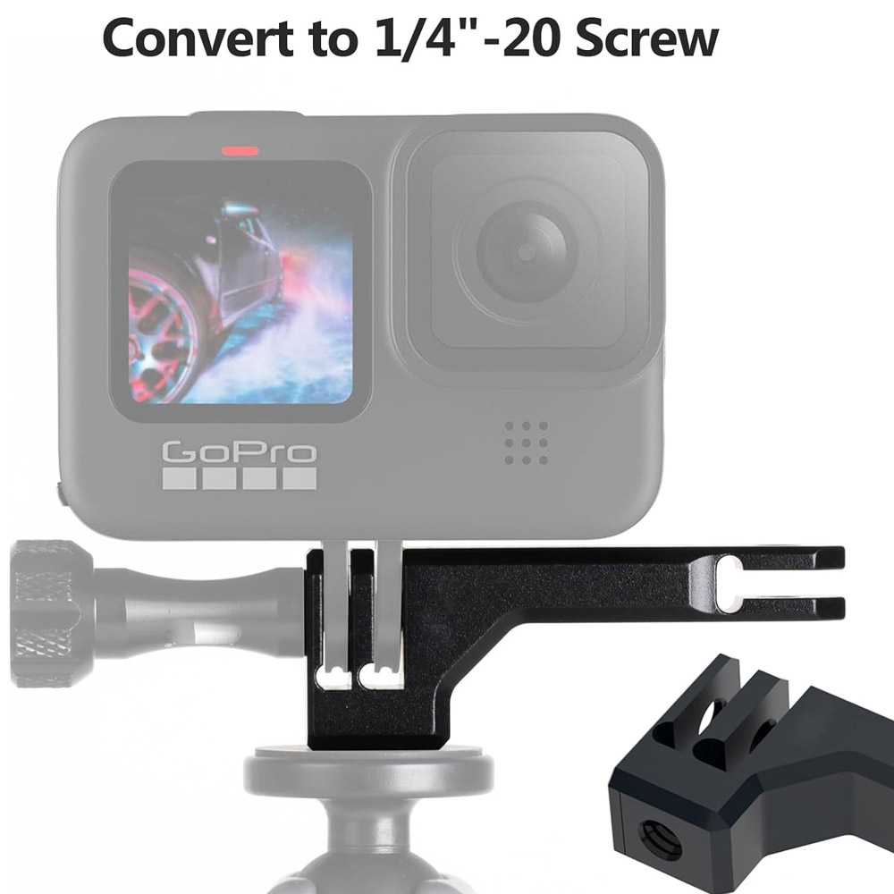 TELESIN Vertical Aluminum Extension Elbow Mount for Action Cameras ...