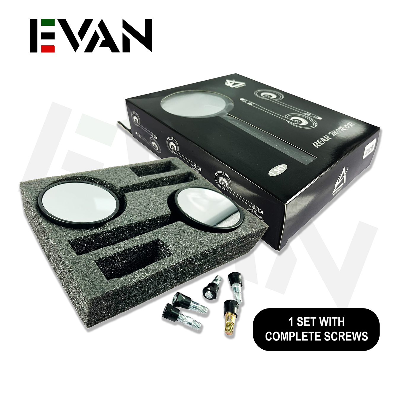 EVAN.PH UNIVERSAL ROUND SIDE MIRROR 1 PAIR W/BOLTS AND NUTS FOR ... EVAN.PH UNIVERSAL ROUND SIDE MIRROR 1 PAIR W/BOLTS AND NUTS FOR ...