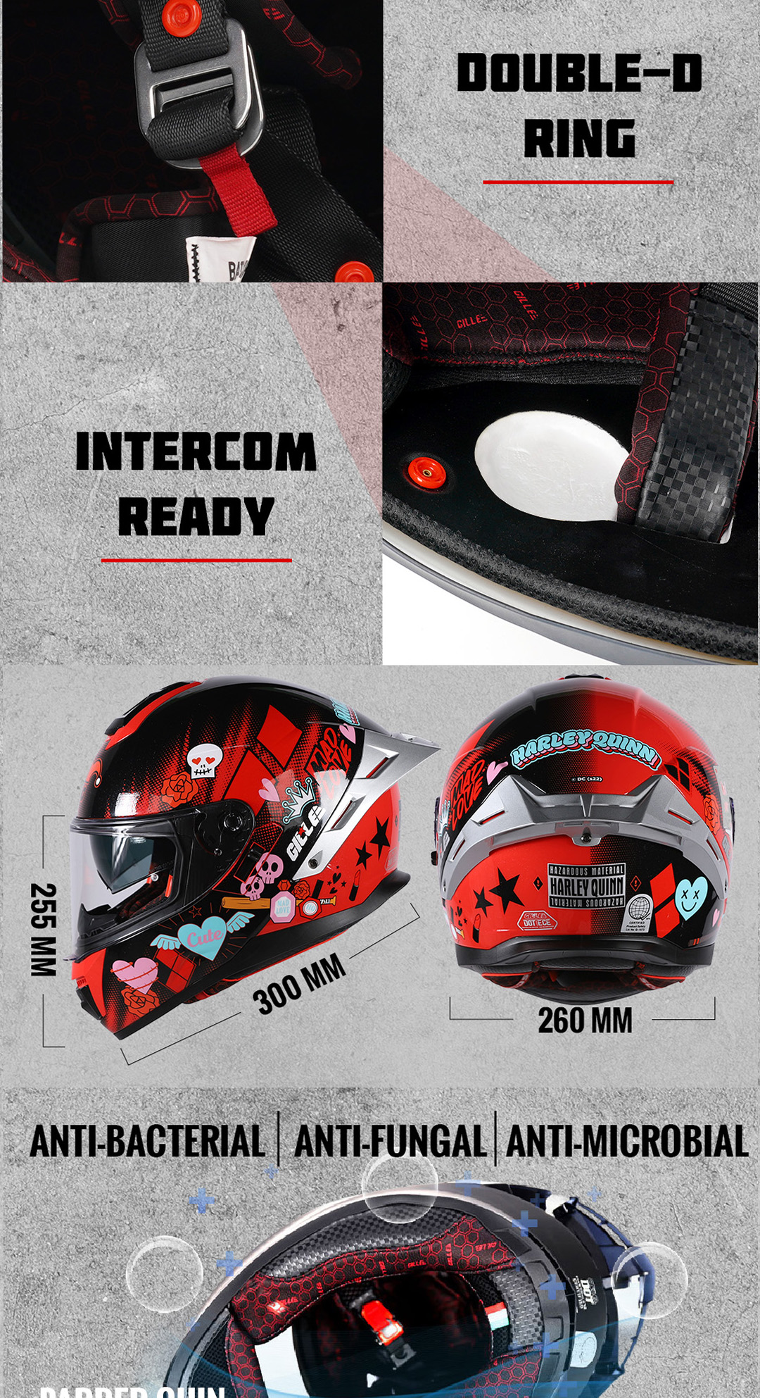 Gille 883 Falcon Red Yellow With Design Motorcycle Helmet Full Face ...