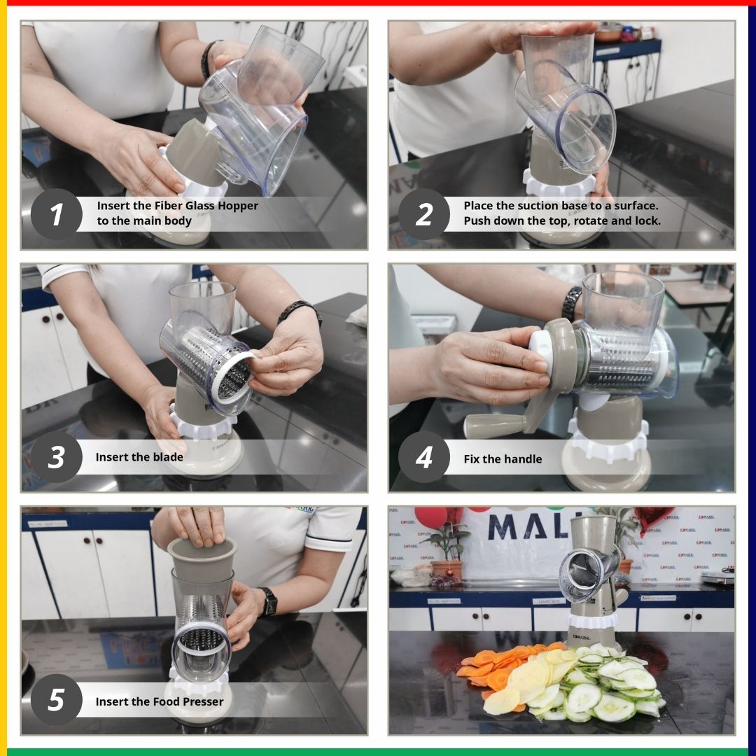 Edmark Smart Cutter With Three Slicing Blades free safety cut knife | Shopee Philippines