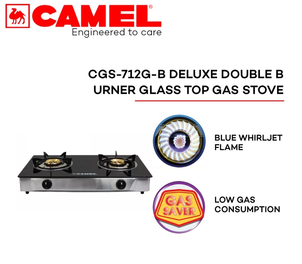 Camel CGS712GB Gas Stove Glass Top CGS-712G-B (Houseware Express ...