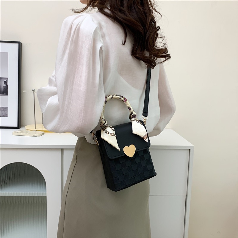 Mumu 5008 Cute Women Small Leather Sling Bag With Handle Square ...