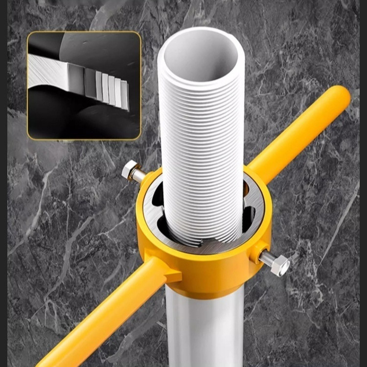 6PCS Plastic Pipe Thread Die Kit PVC Pipe Threader Plumbing Tool Kit ...