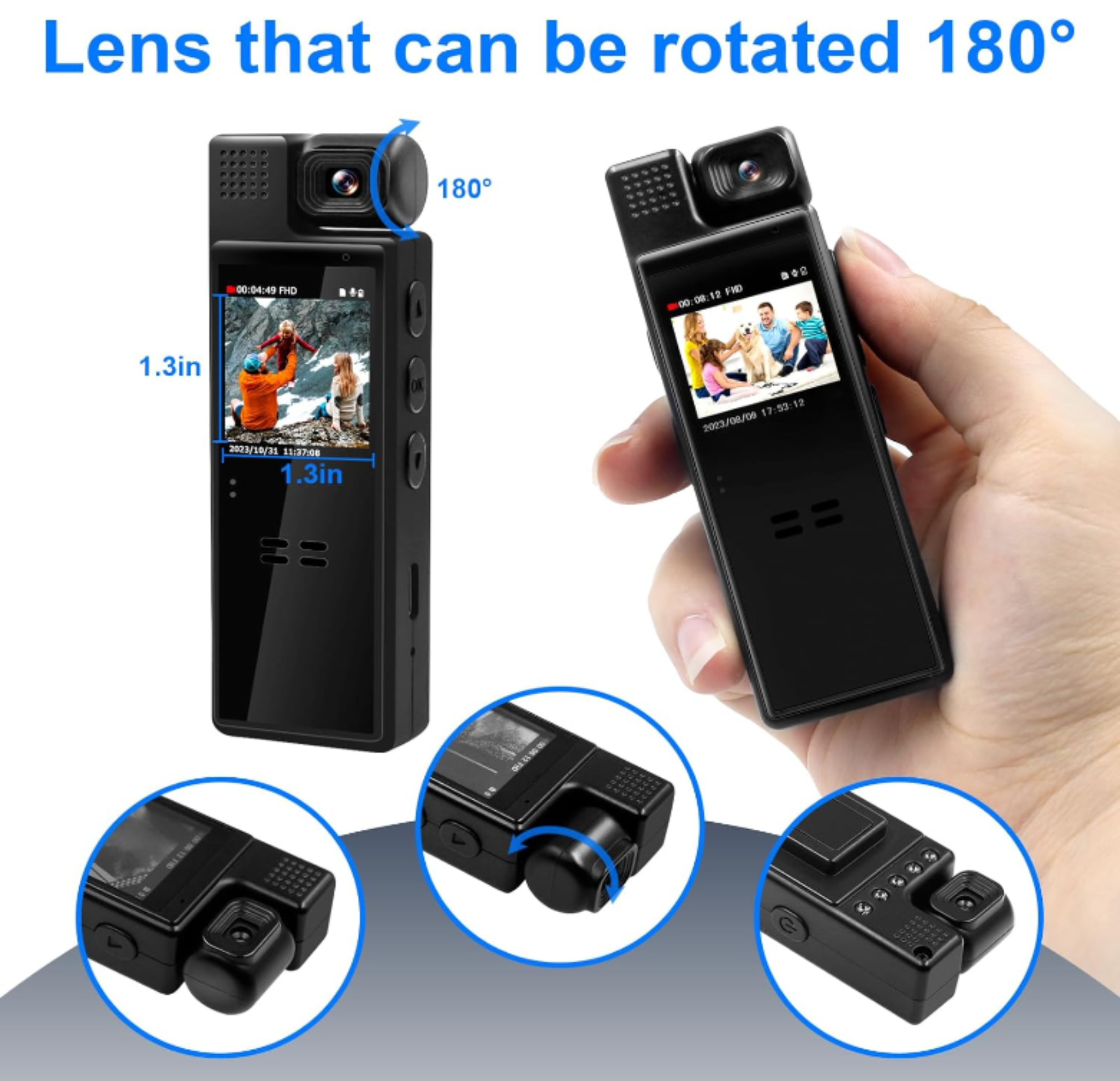 L9 4K WiFi HD Portable Body Camera Video Recorder Night Vision, Motion ...