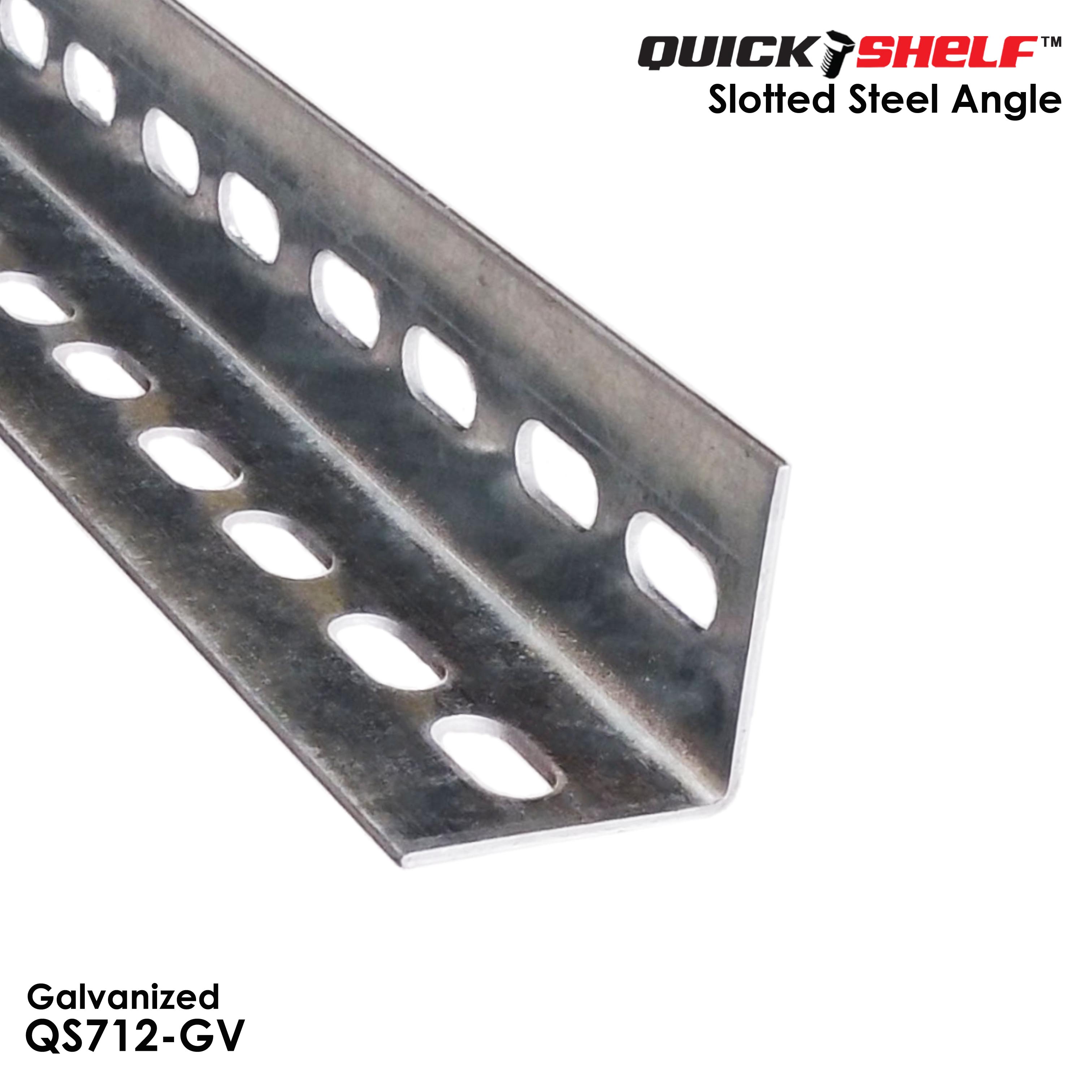 QUICKSHELF SLOTTED ANGLE BAR POST 1.5"x1.5"x1.8mm (38x38mm) QS712 DIY ...