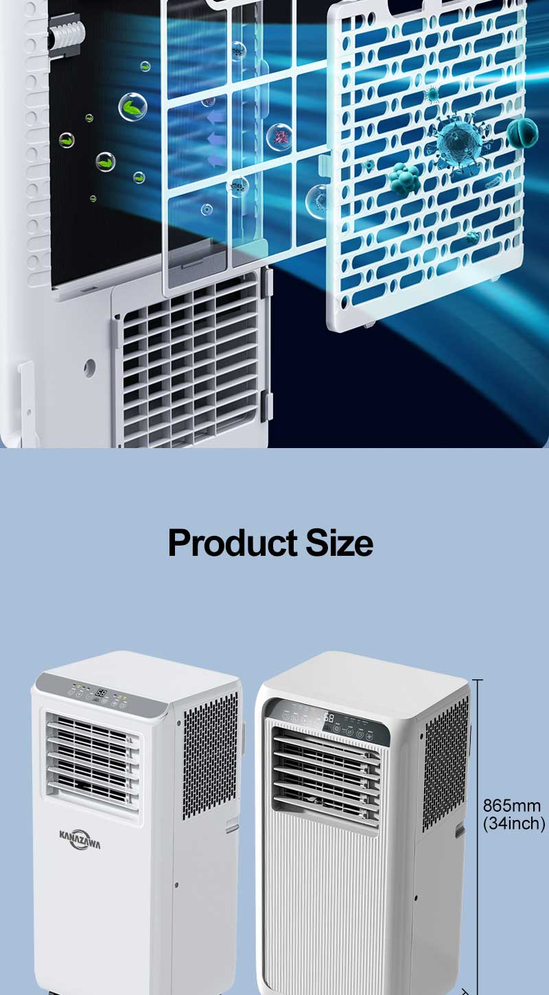 KANAZAWA 1.0HP Air Conditioner Household With LED Touch Screen Aircon ...