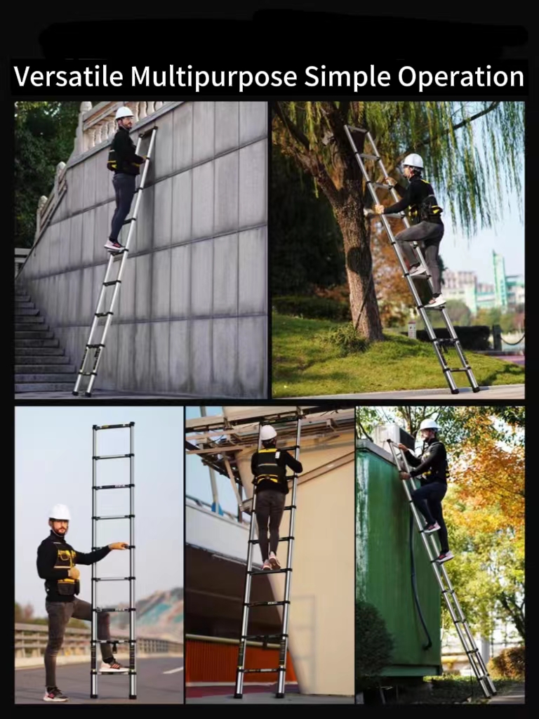 Aluminum Telescopic ladder heavy duty step stairs hagdanan multipurpose ...