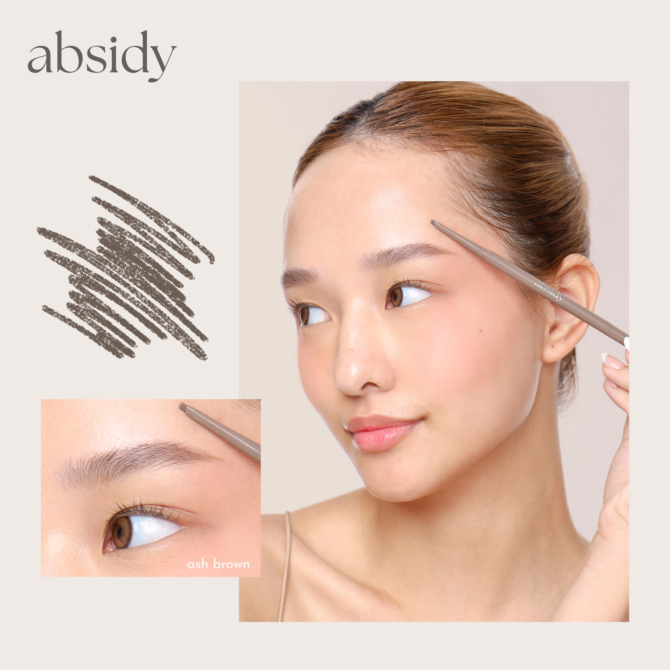 Absidy Shape & Define Eyebrow Pencil w/Spoolie + FREE Refill | Shopee ...