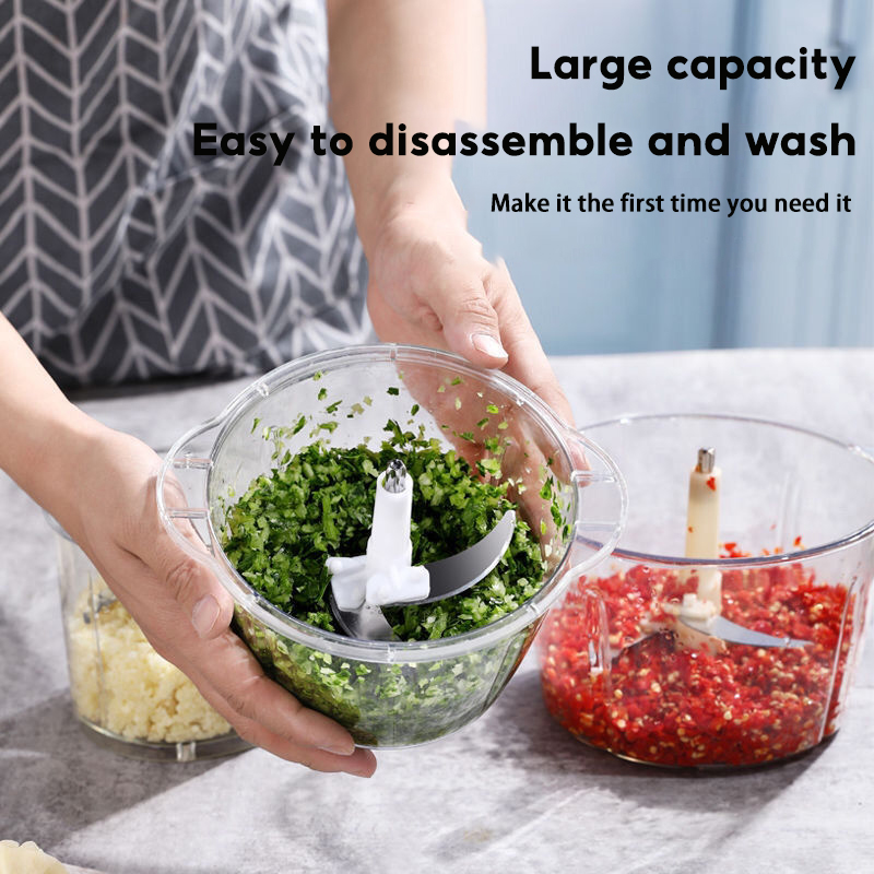 CHIT 1.5L/2L Manual Food Processor Multi-Functional Kitchen Chopper ...