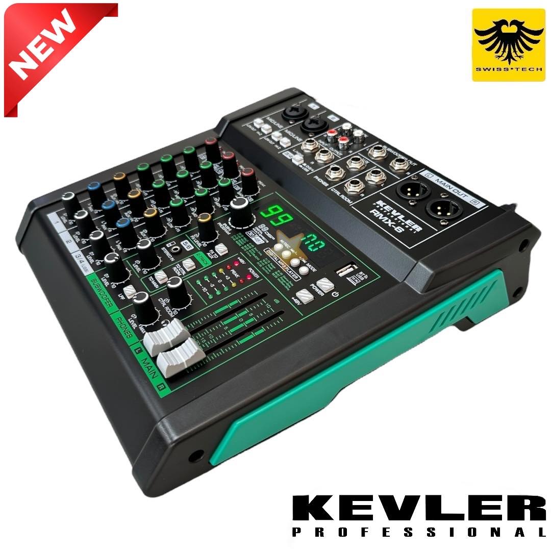 Kevler Professional RMX - 6 6 Channel Compact Mixer with Sub out Audio ...