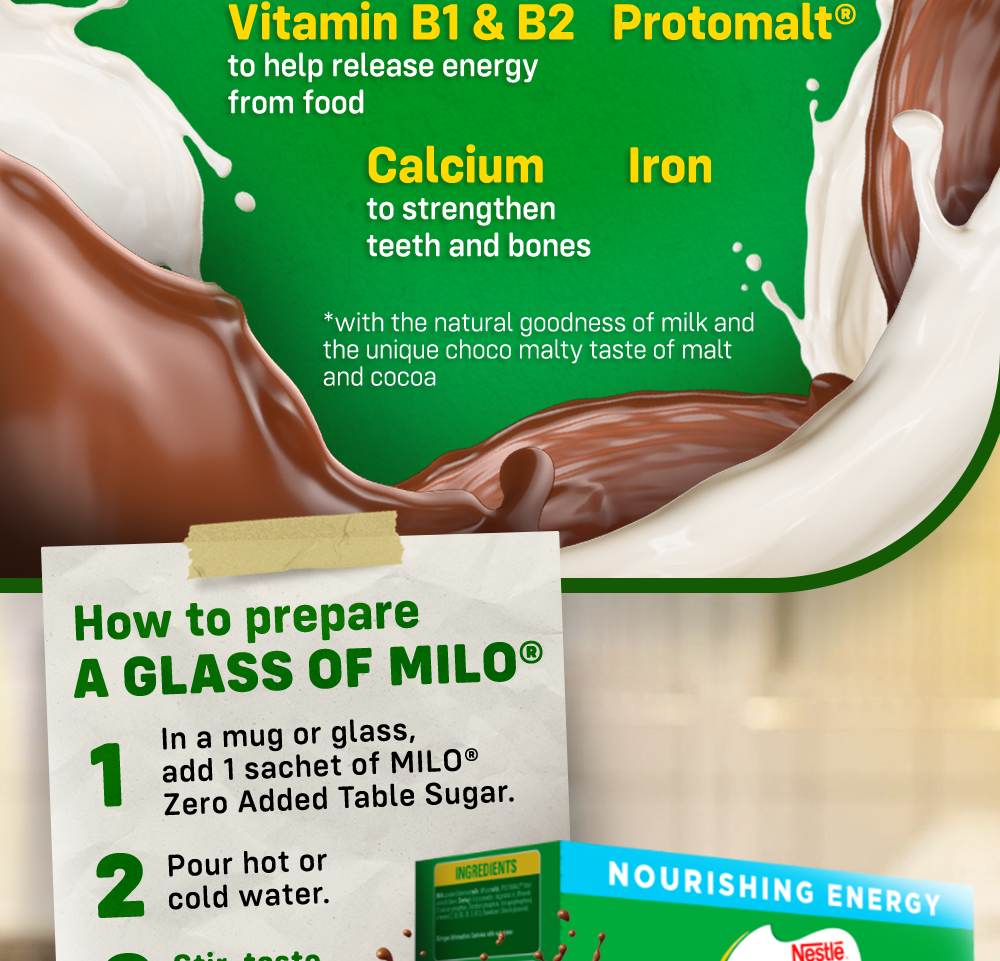 Milo Zero Added Table Sugar Powdered Choco Malt Milk Drink 26g - Pack ...