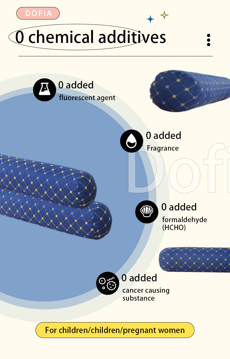 Dofia Bolster Starry Long Pillow Cotton Hypoallergenic Heavyweight ...
