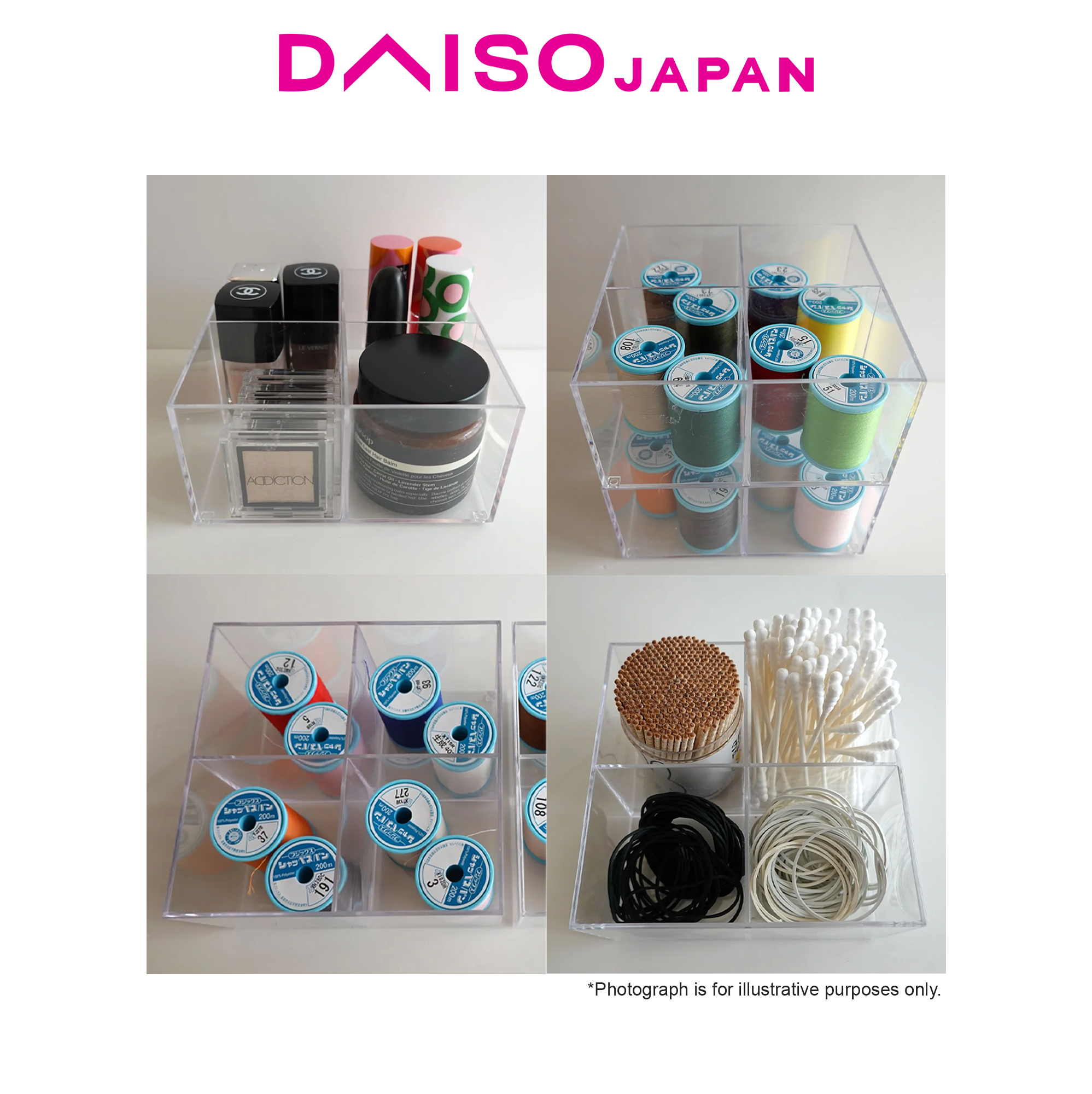 Daiso Transparent 4 Cube Case | Shopee Philippines