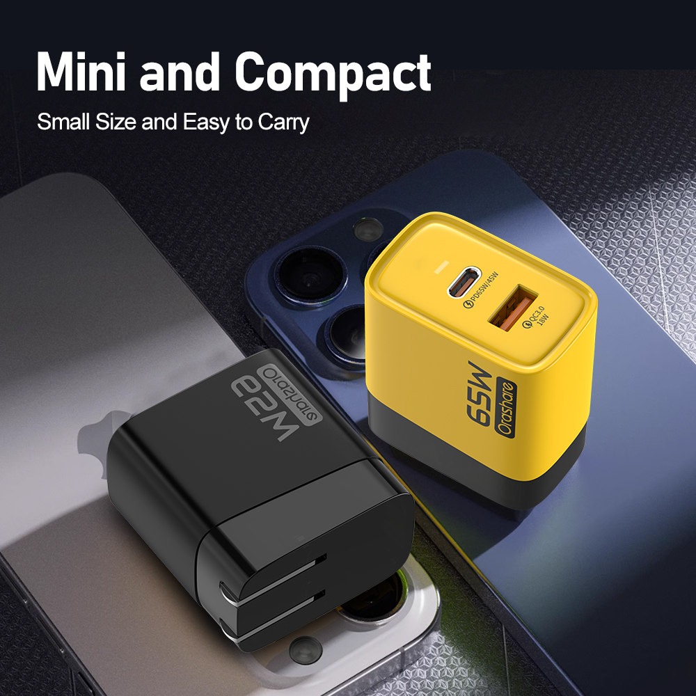 Orashare C65 PD 65W Type C Fast Charger Dual Output Quick Charge ...