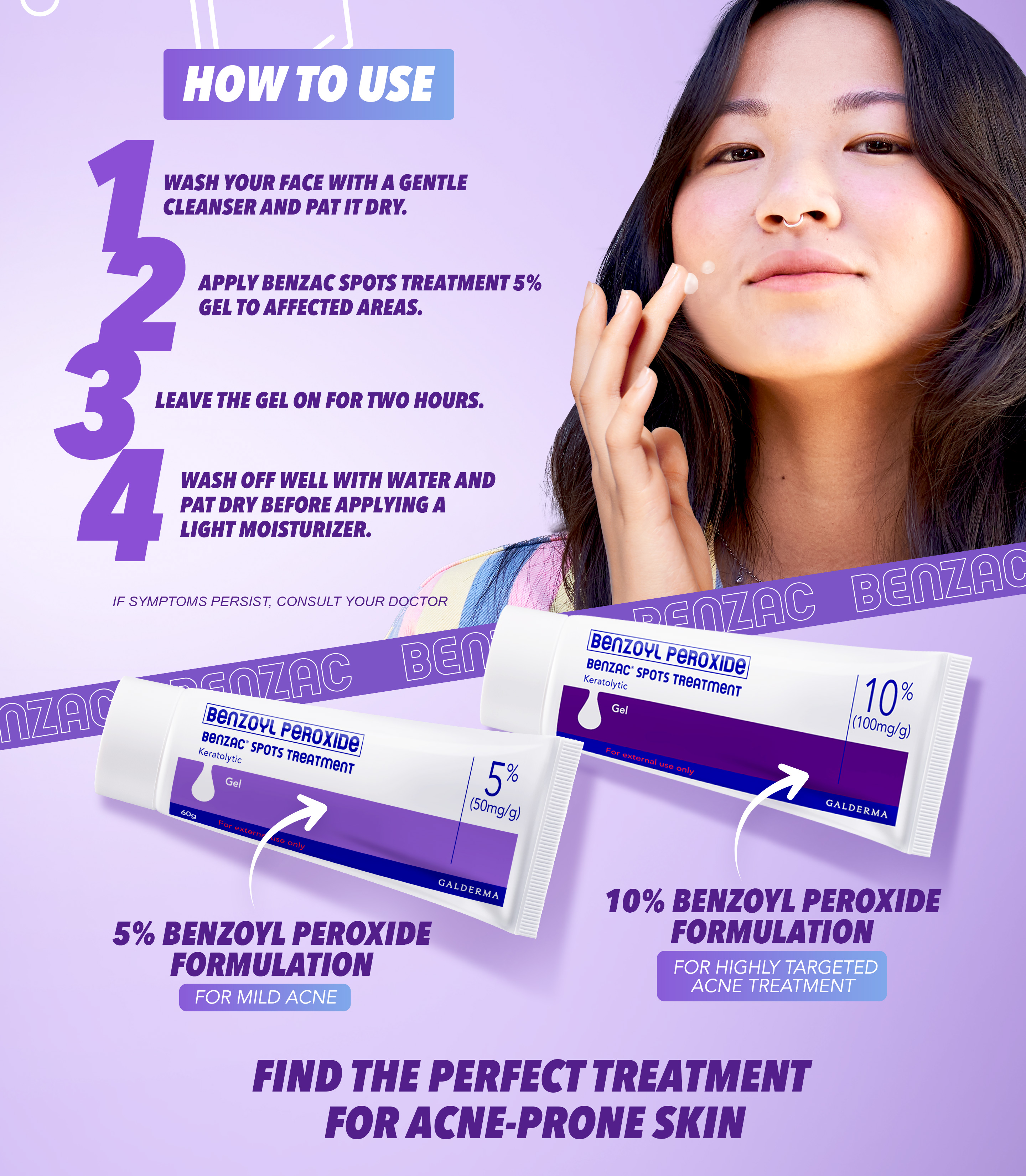 Benzac Benzoyl Peroxide Spots Treatment Gel 5% 60gm (Anti-Acne Pimple ...