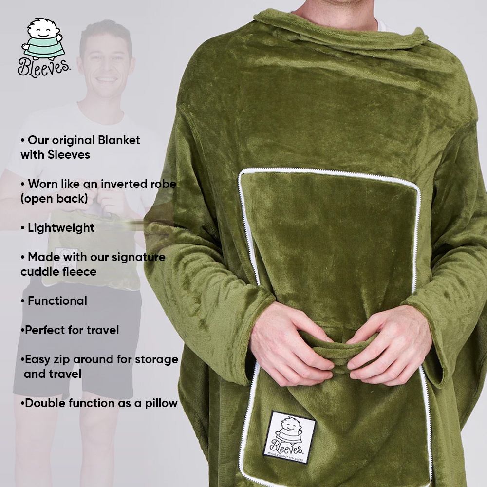Bleeves® | Lime EasyFold Edition Wearable Blanket for Men and Women ...
