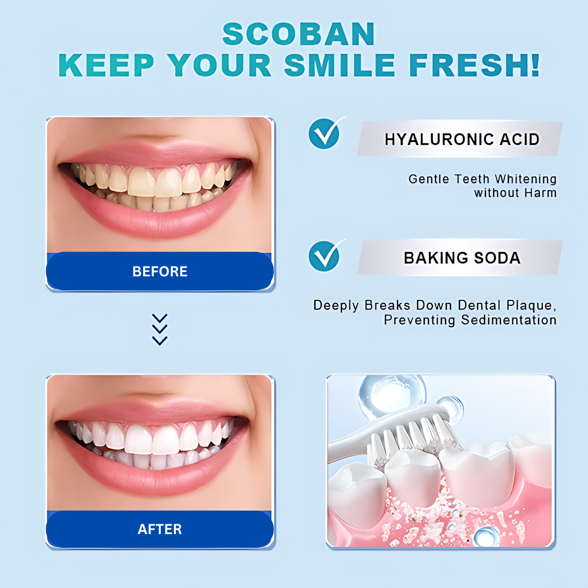 JAPAN Whitening Toothpaste Acid Dual-Effect Fresh Breath Fights Plaque ...