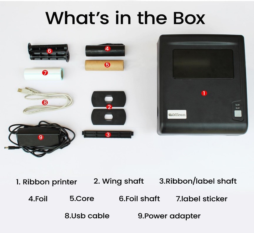 OFFICOM Ribbon Printer Multifunctional for Barcode, Waybill Ribbon ...