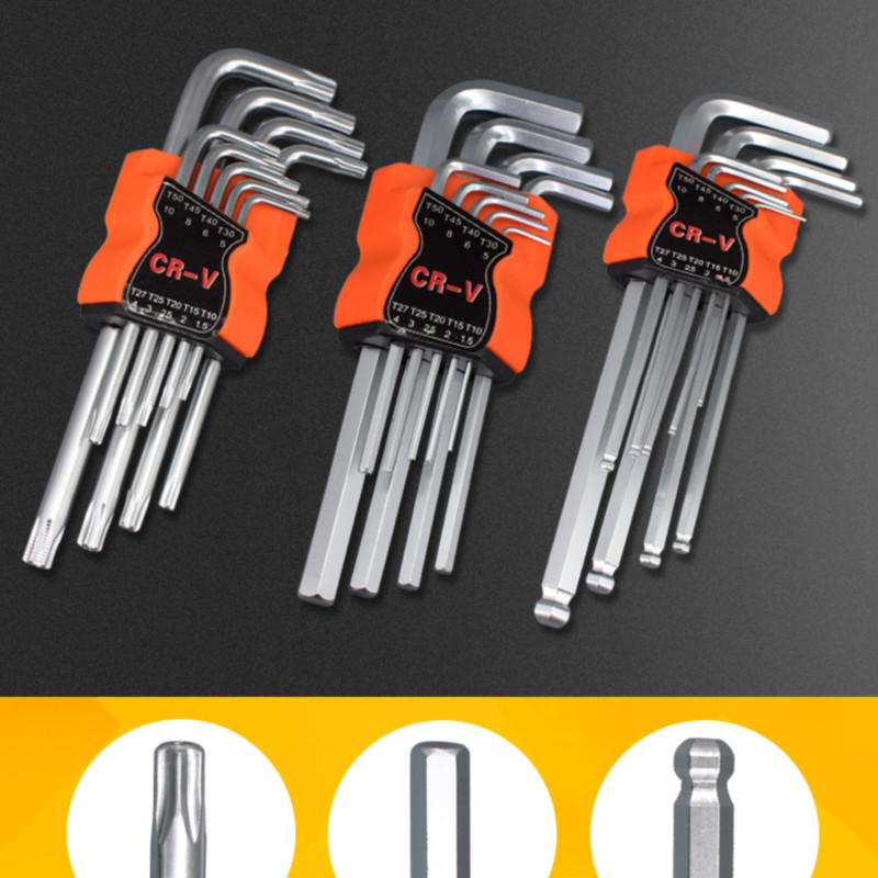 9PCS Hex Key Wrench Set Hex Key Allen Wrench Set Allen Key Hex Key ...