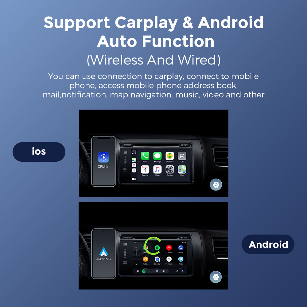 GEARELEC 2 Din Android Car Stereo With Bluetooth/GPS/FM Touch Screen ...