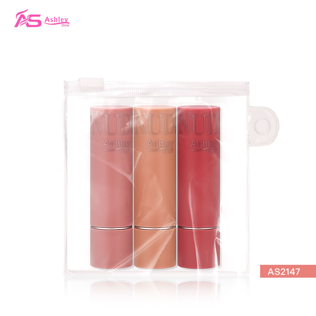 Ashley Shine Waterproof Lipstick Matte Liptint with Luster Set of 3 for ...