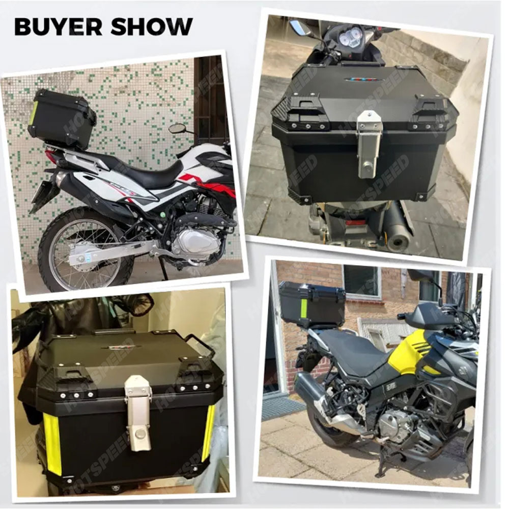 HOTSPEED Top Box 45 Liters For Motorcycle With Bracket Universal Hard ...