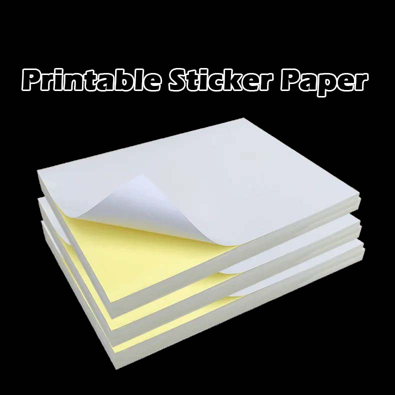 A4 Printable Sticker Paper Matte Glossy 100 Sheets for Laser Inkjet ...