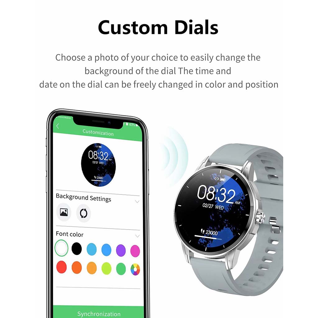Awei H36 Full HD Screen Smartwatch Sleep Heart Monitoring IPX68 Blood ...