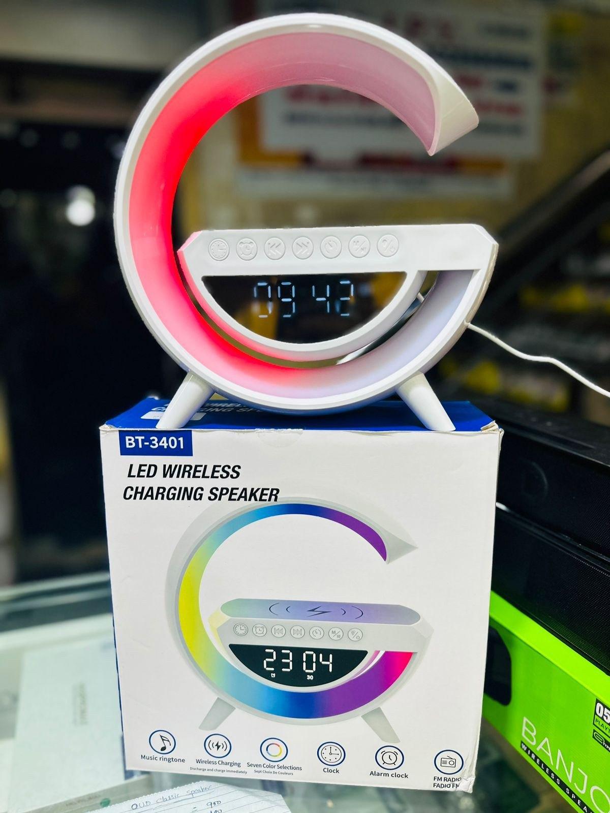 BT-3401 Bluetooth Speaker 15W LED Atmosphere RGB Light Wireless Charger ...