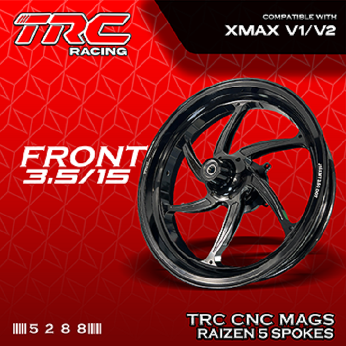 TRC XMAX 300 V1/V2 CNC RAIZEN 6 SPOKES MAG WHEELS (3.5*15 F x 4.0*14 R ...