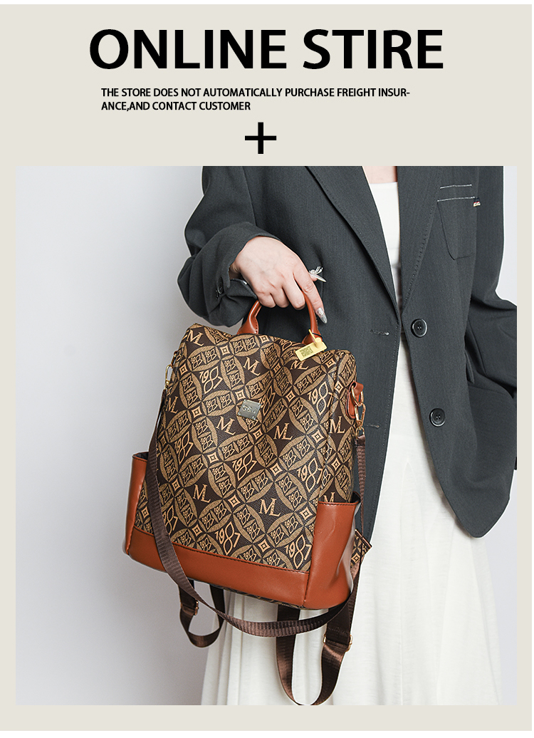 Backpack backpack, 2024 new fashionable leisure travel bag, large ...