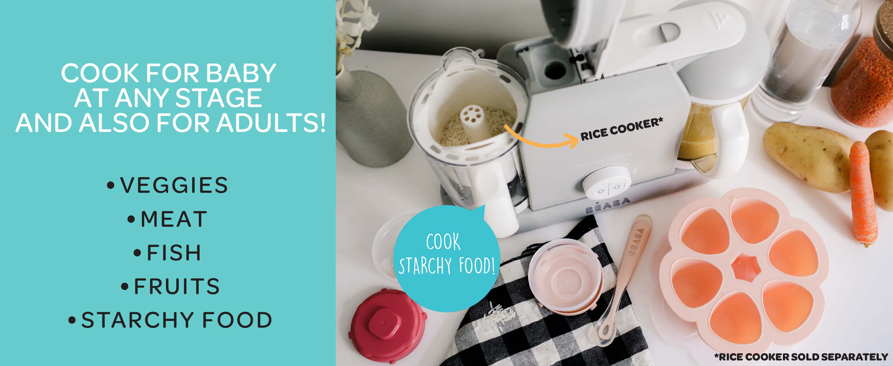 Beaba Babycook Duo - w/ Spatula, Lid, Baby Recipe Booklet- All in One ...
