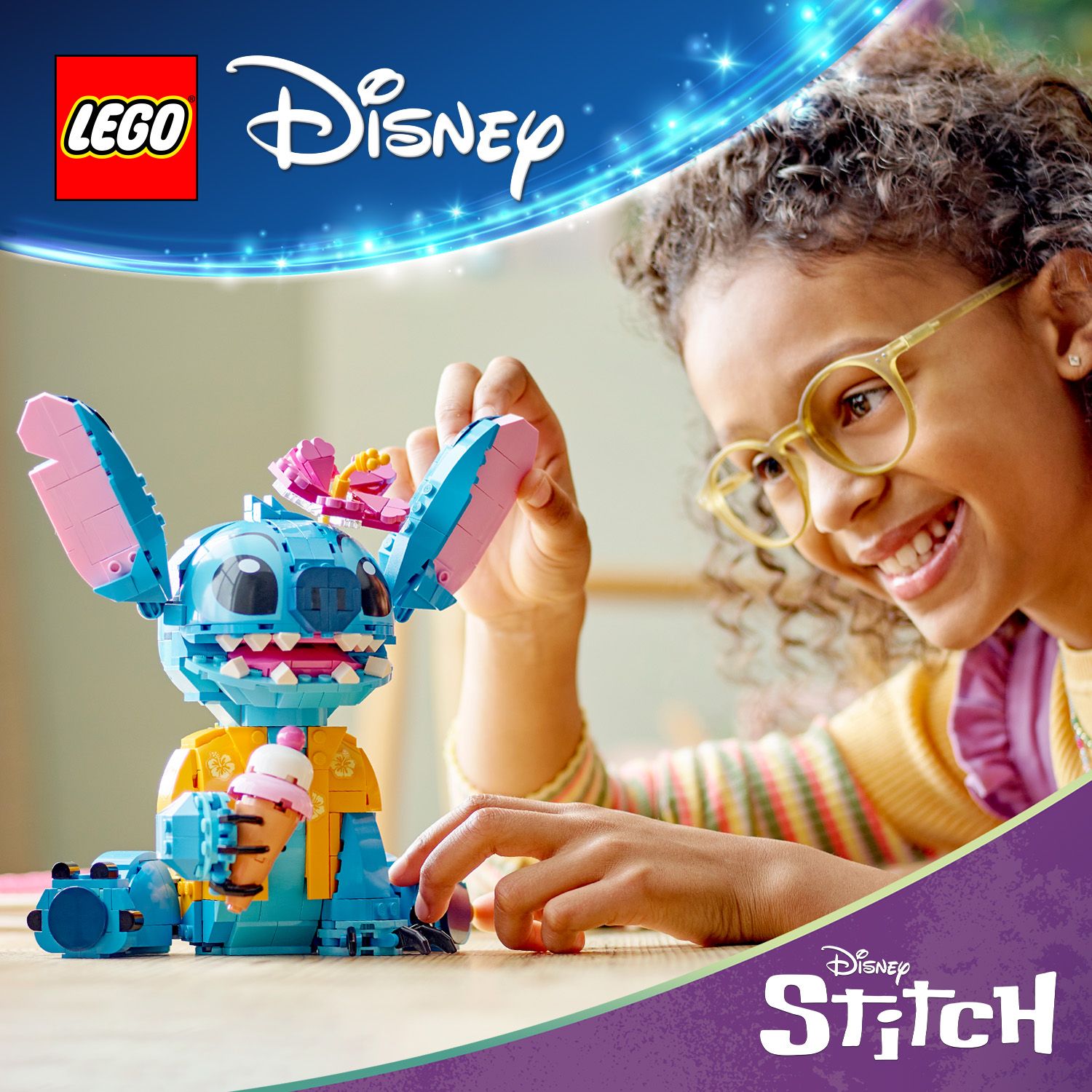 LEGO Disney Classic 43249 Stitch (730 Pieces) , Building Blocks ...