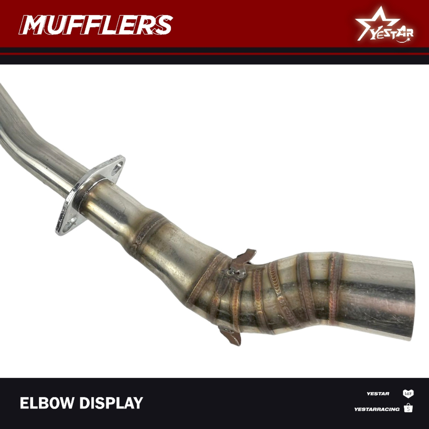 Yestar 1 Set Muffler Pipe for Honda Xrm 110 with Elbow Full Exhaust ...