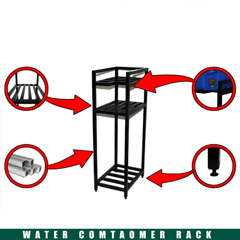 3 Layer Water Rack Stand Water Container Rack Stand Metal Water Gallon ...